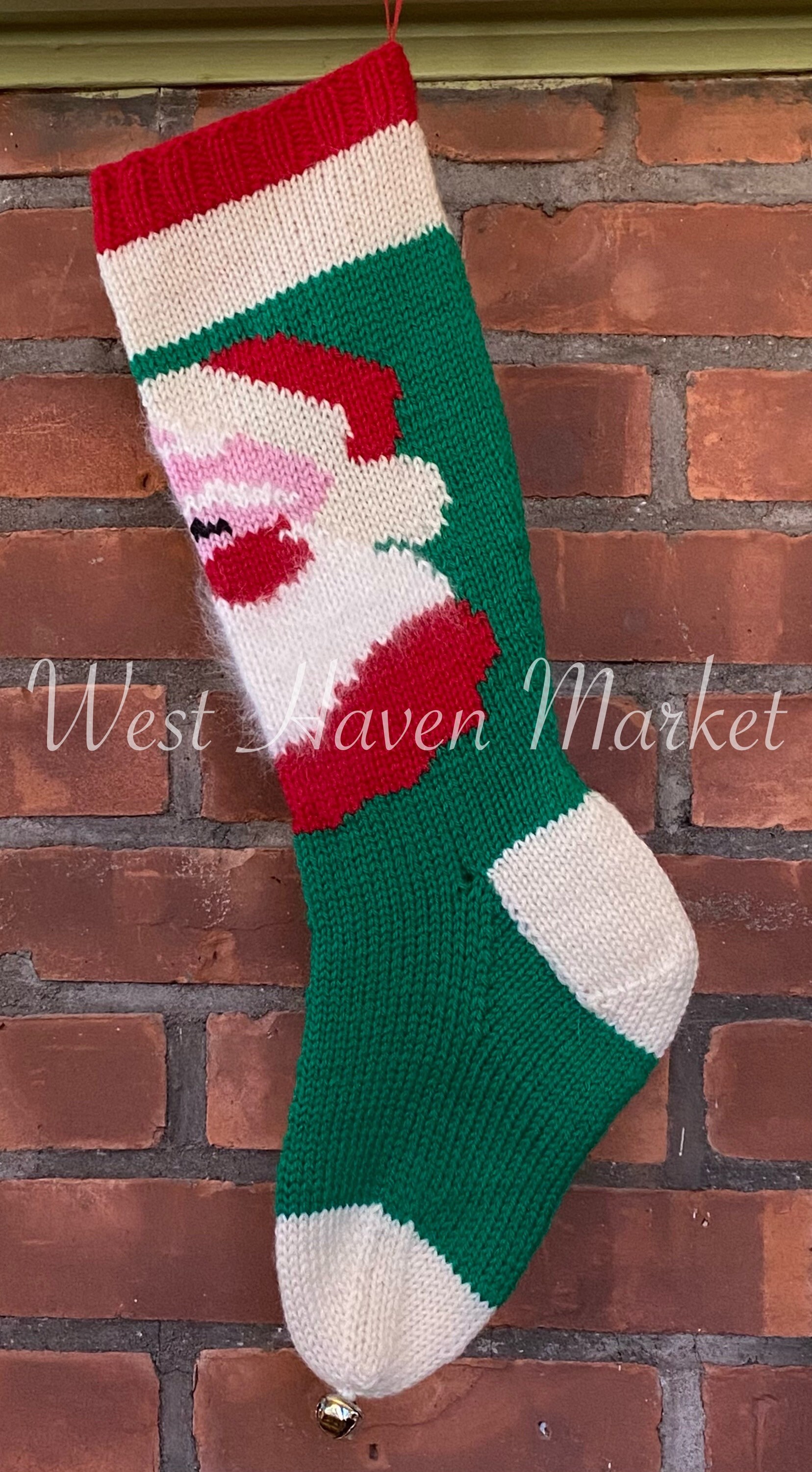 PATTERN for Vintage Santa Claus "santa Face" Christmas Stocking - HARD ...