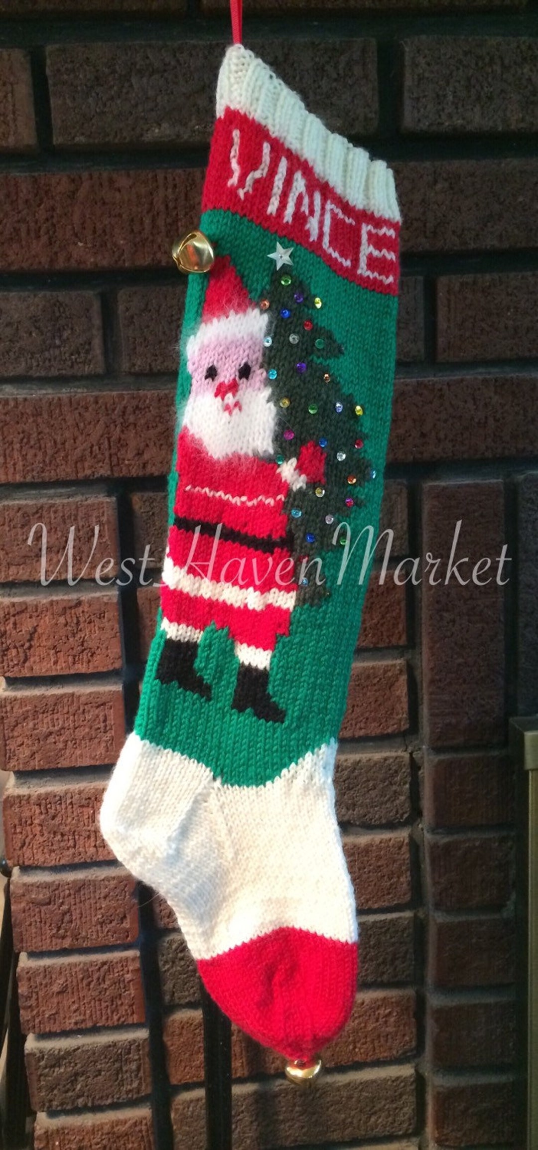 PDF for Vintage Santa With a Christmas Tree Stocking PATTERN - Etsy