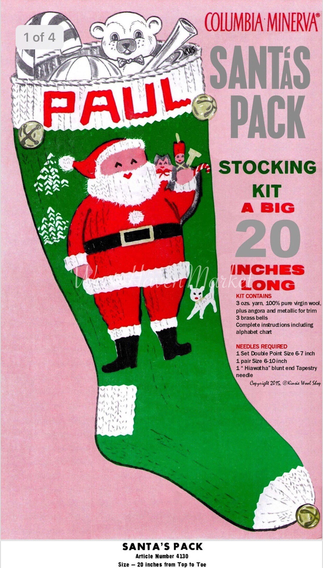 PDF for Vintage Santa's Pack Christmas Stocking With COLOR GRAPH ...