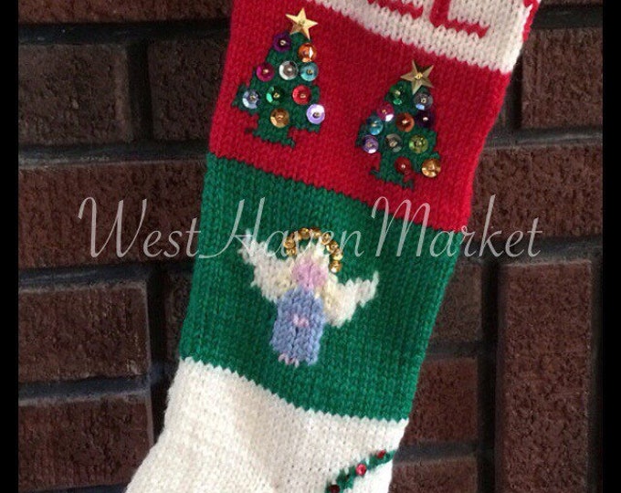 PDF for Vintage Santa With a Christmas Tree Stocking PATTERN - Etsy