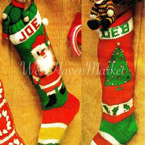 Pattern Christmas Santa Stocking PDF - Etsy