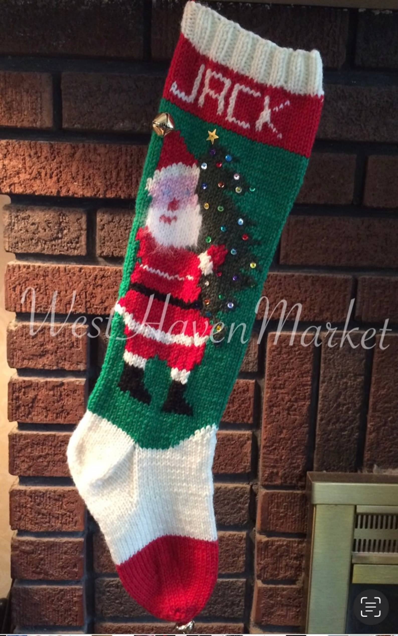 Bundle of 5 Favorite Vintage Christmas Stocking PATTERNS - Hard Copies ...