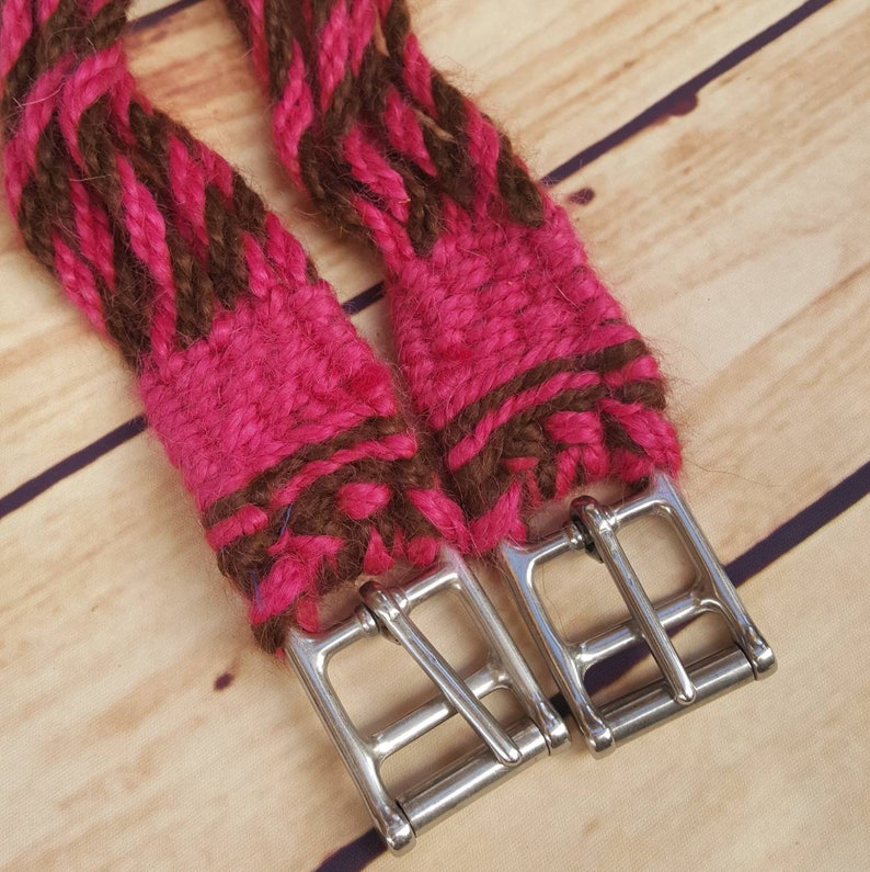 Pink and Brown 52 Mohair English Girth - Etsy