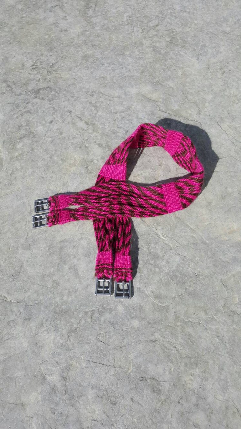 Pink and Brown 52 Mohair English Girth - Etsy