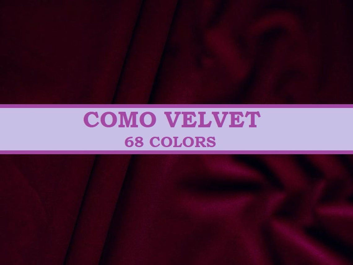 Como Velvet Fabric by the Yard 100% Polyester - Etsy