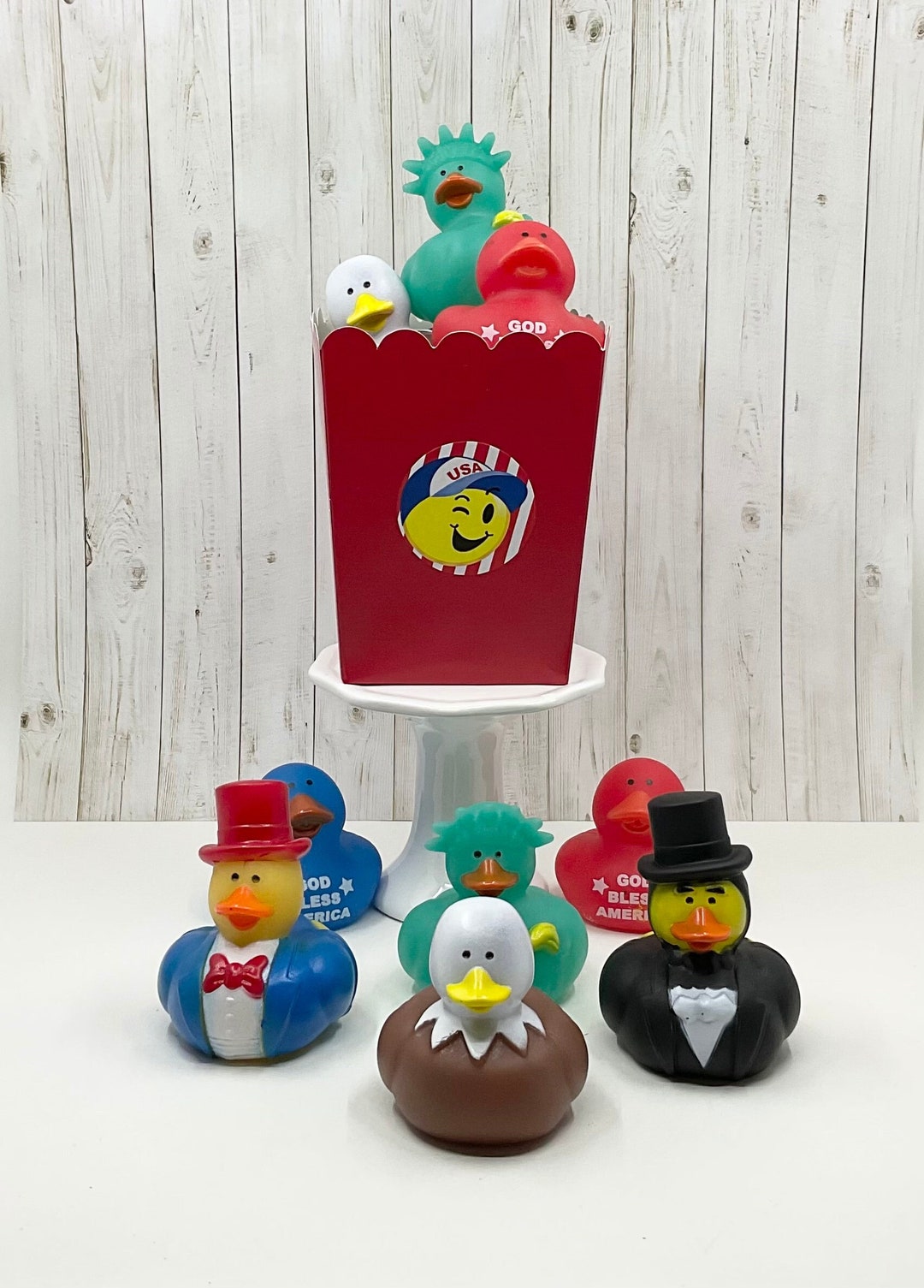 America the Beautiful Rubber Ducks Set of 6 With Gift Box, Rubber Ducks ...