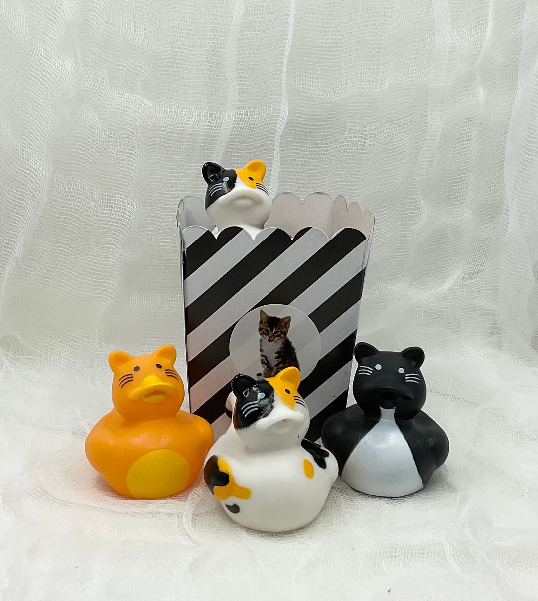 Cat Rubber Ducks Set of 3 With Gift Box, Cat Rubber Duck, Cats, Kittens ...