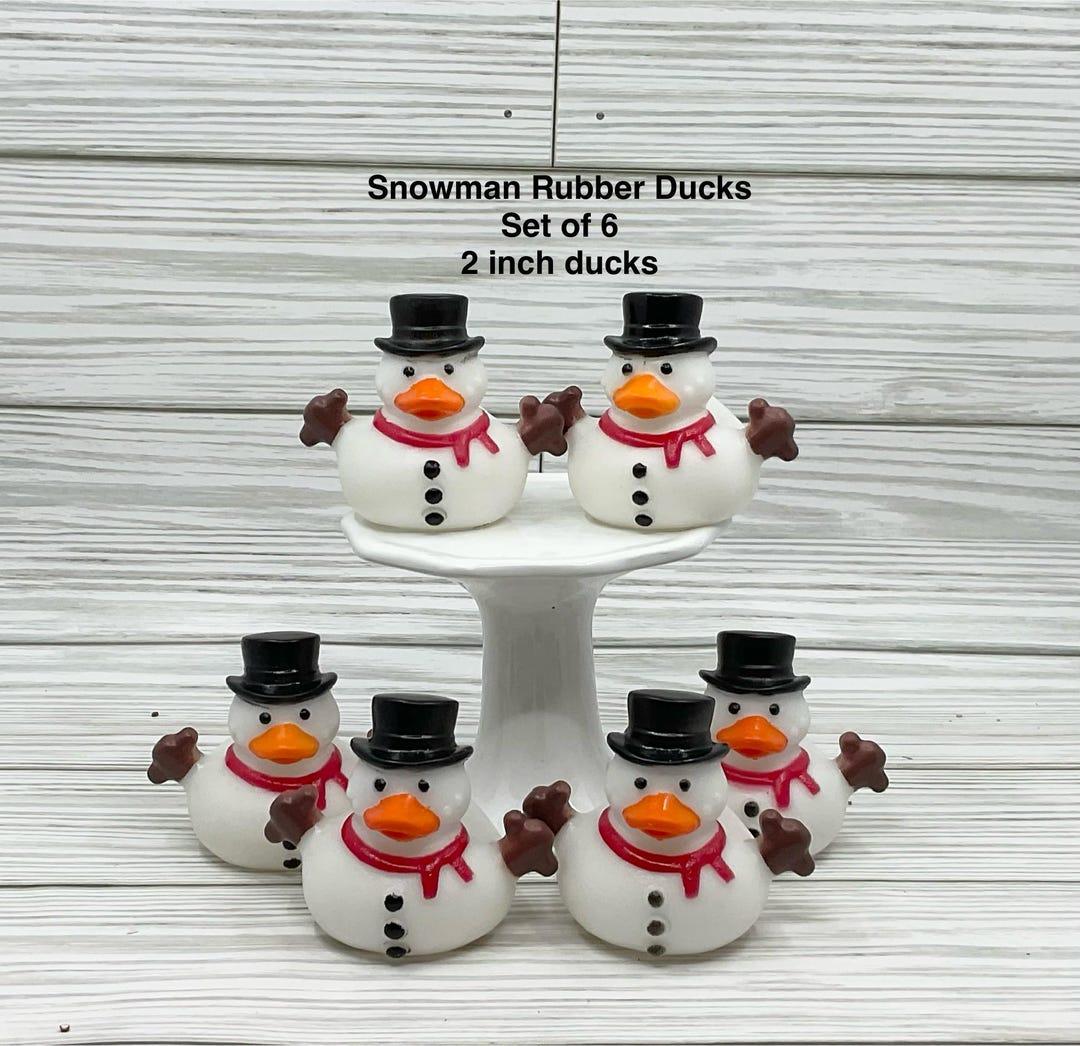 Snowman Rubber Ducks - Set of 6, Rubber Ducks, Snowman, Frosty ...