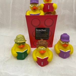 Teacher Rubber Ducks Set of 3 With Gift Box, Rubber Ducks, Teacher ...