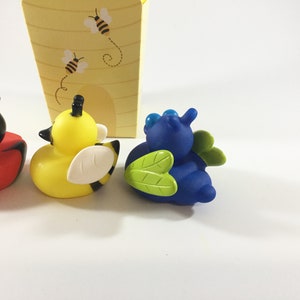 Insect Rubber Ducks (set of 3), Bee, Ladybug, Firefly, Party Favors ...