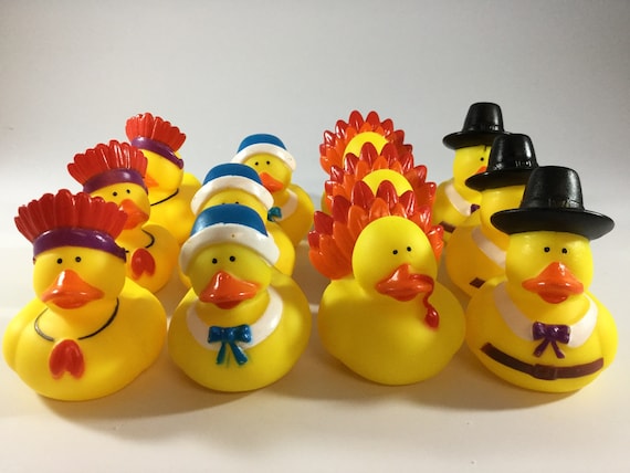 Thanksgiving Rubber Ducks 4 Rubber Duckie party | Etsy