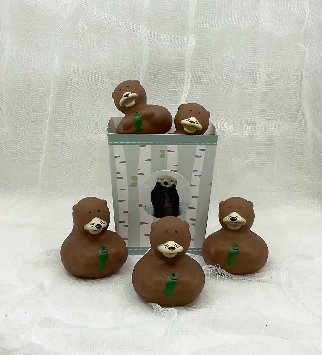 Beaver Rubber Ducks Set of 3 With Gift Box, Rubber Ducks, Beaver, Party ...