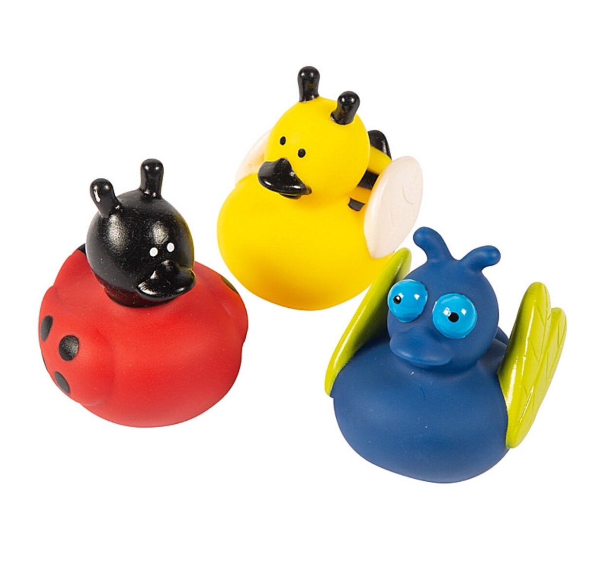 Insect Rubber Ducks set of 3 Bee Ladybug Firefly party | Etsy