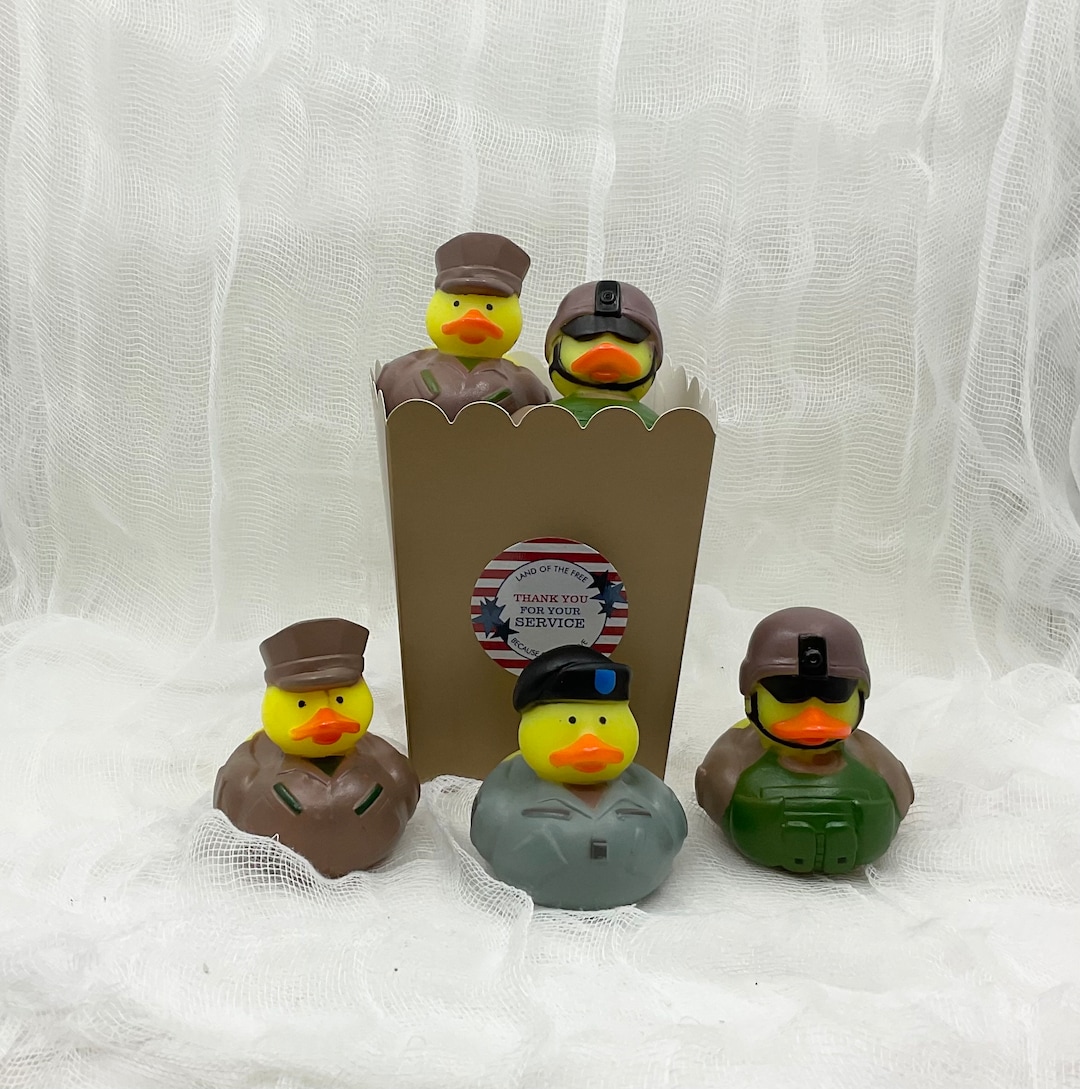 Military Rubber Ducks Set of 3 With Gift Box, Rubber Ducks, Patriotic ...