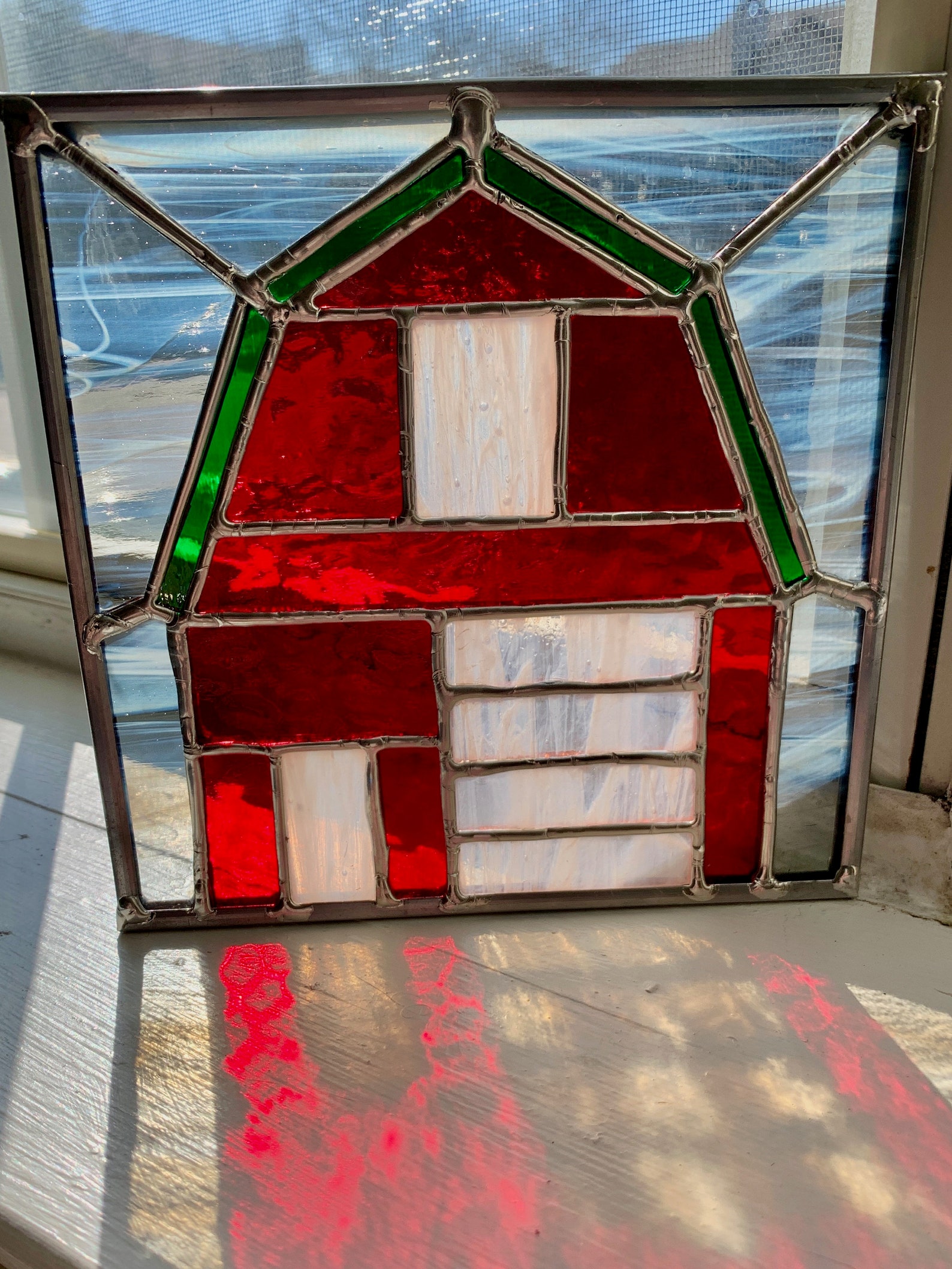 Digital Pattern PDF Stained Glass Barn Stained Glass Pattern, Barn ...