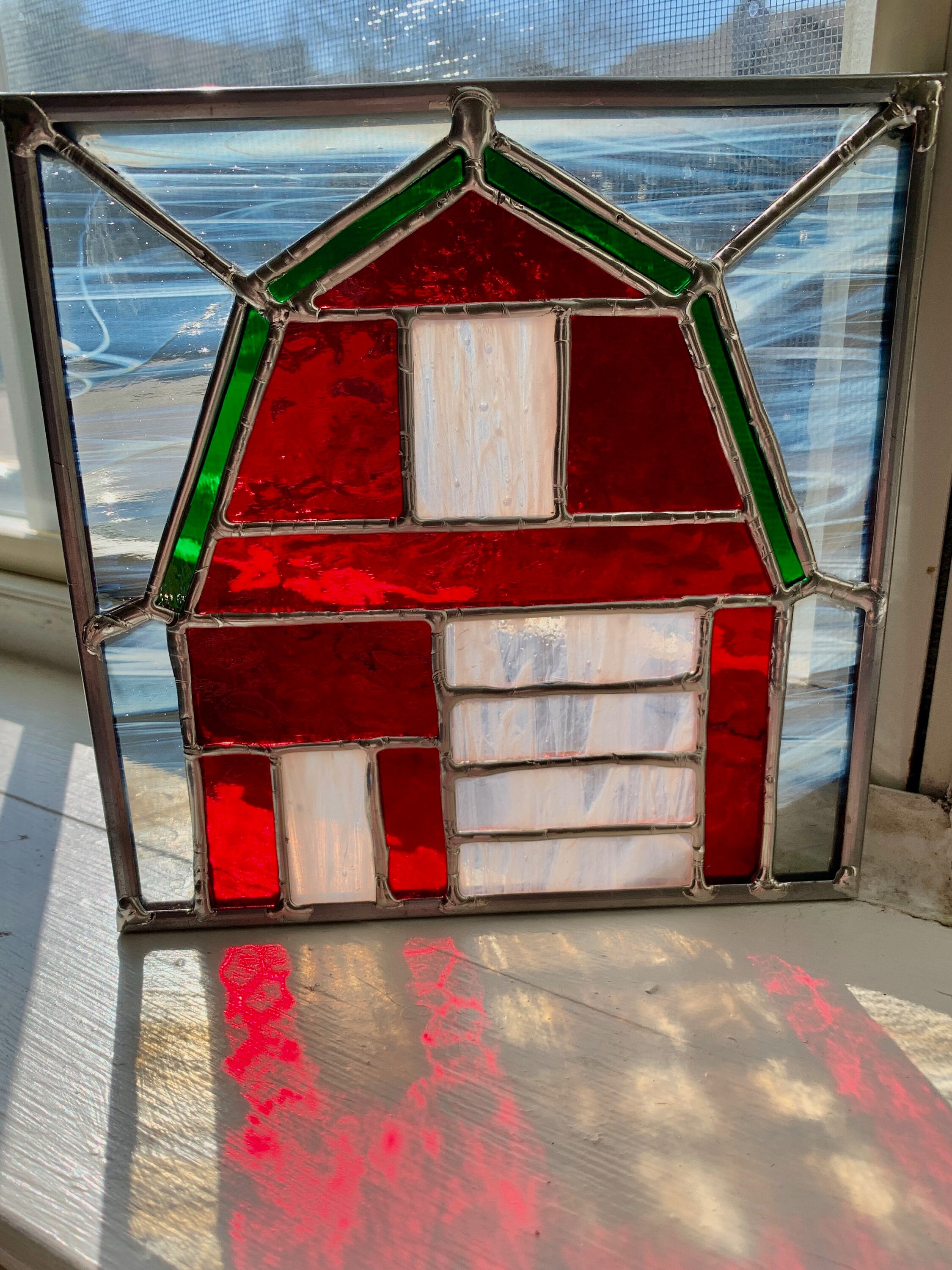 Digital Pattern PDF Stained Glass Barn Stained Glass Pattern, Barn ...