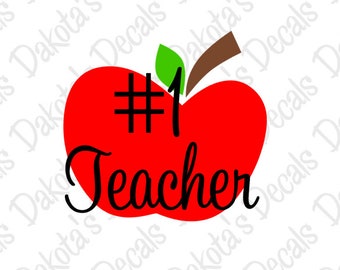 Number 1 teacher | Etsy