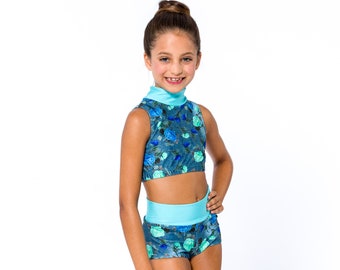 Presley Set Cheeky Short and Fitted High Neck Dance Top | Etsy