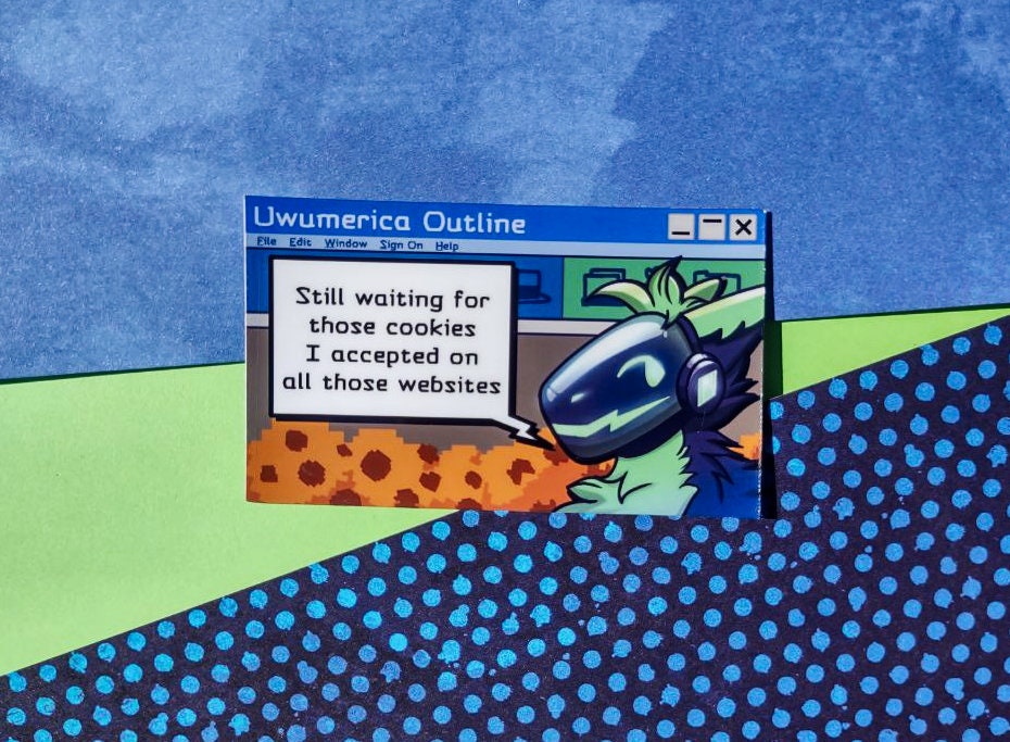 Furry Fandom Protogen Computer Cookie Sticker - Etsy