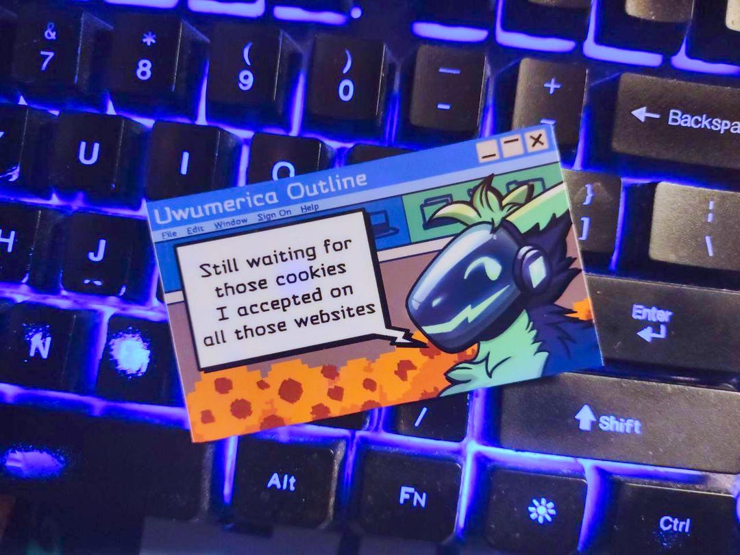 Furry Fandom Protogen Computer Cookie Sticker - Etsy
