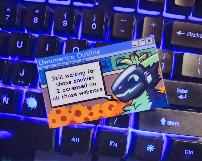 Furry Fandom Protogen Computer Cookie Sticker - Etsy