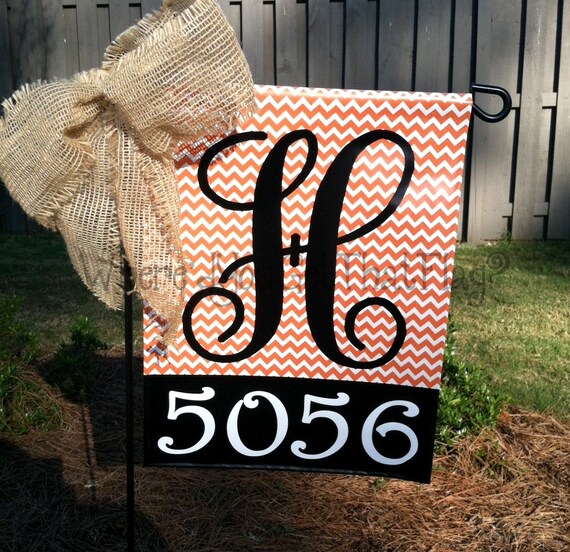 Custom Personalized Garden Sign Chevron Orange you Can Pick | Etsy