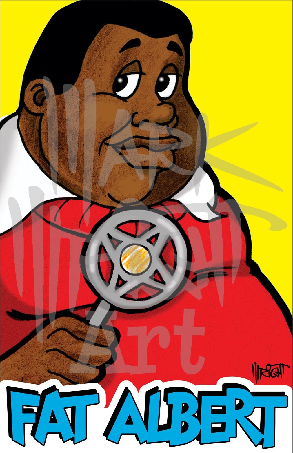 Fat Albert 11 x 17 Orig. Art Print by Mark Wright | Etsy