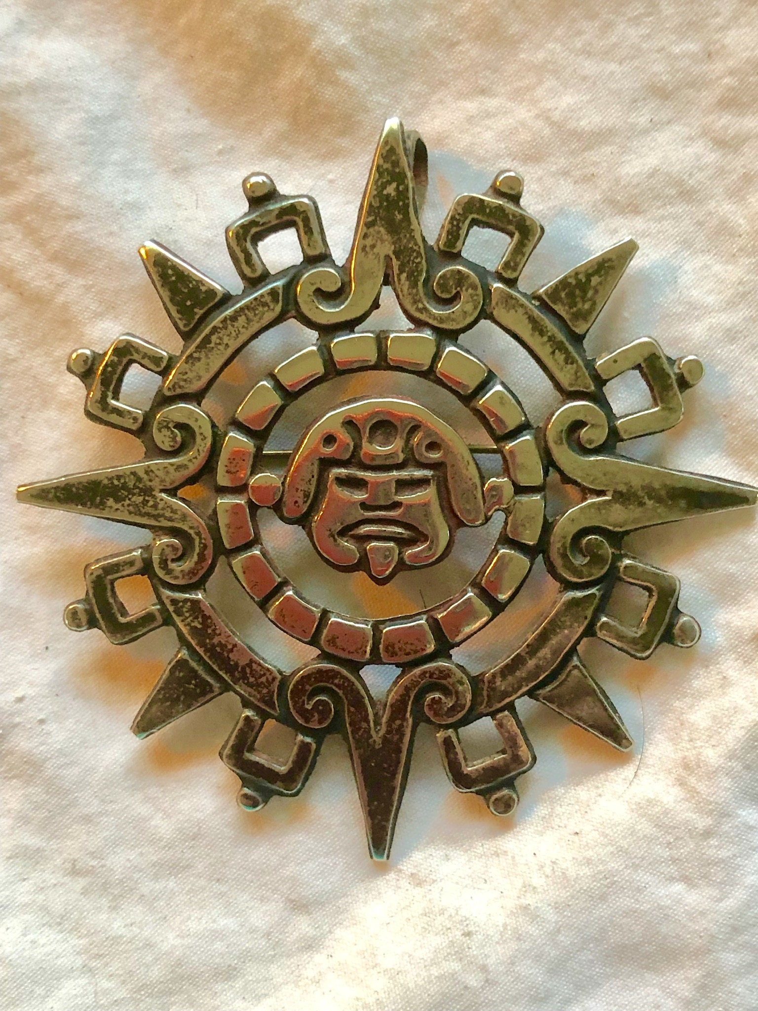 Mexican Aztec Pin Pendant - Etsy