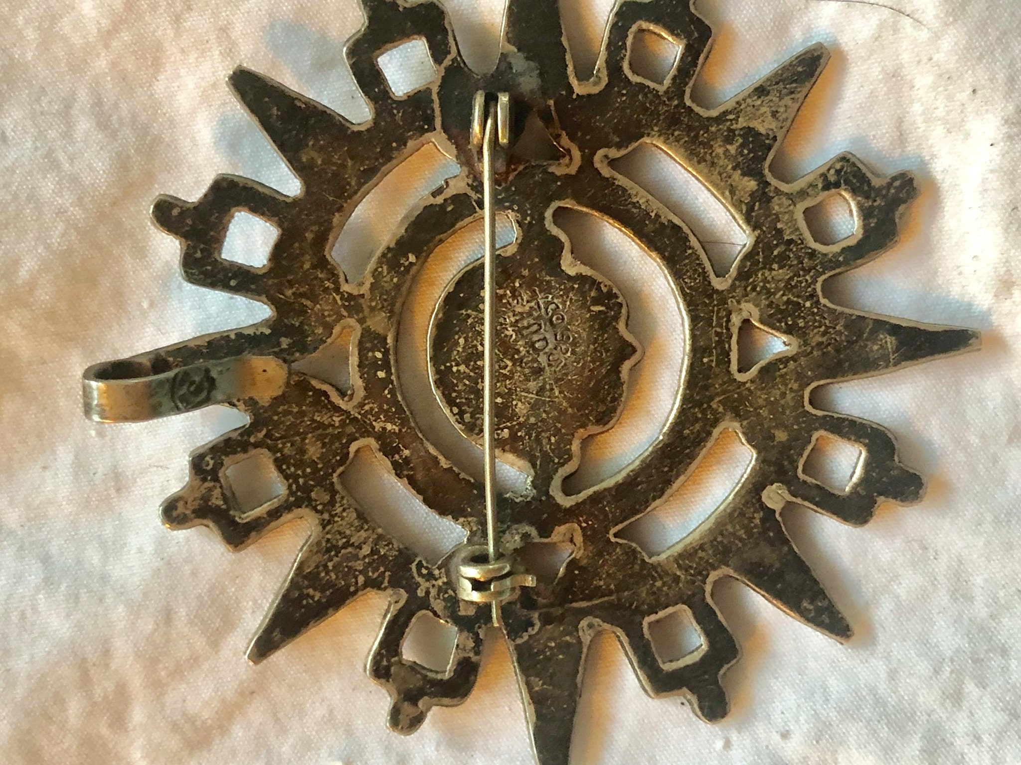 Mexican Aztec Pin Pendant - Etsy