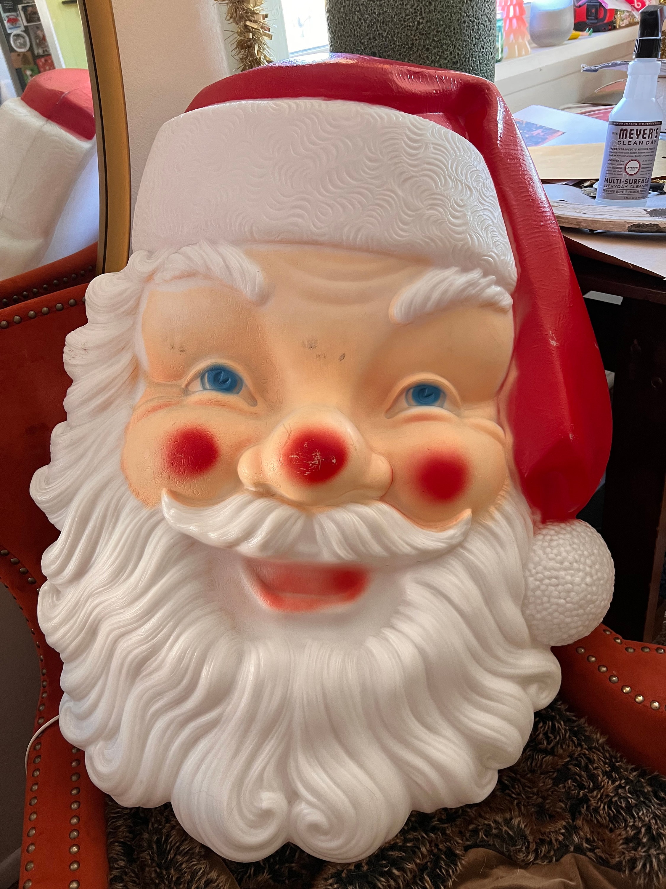 Empire HUGE SANTA HEAD Blow Mold - Etsy