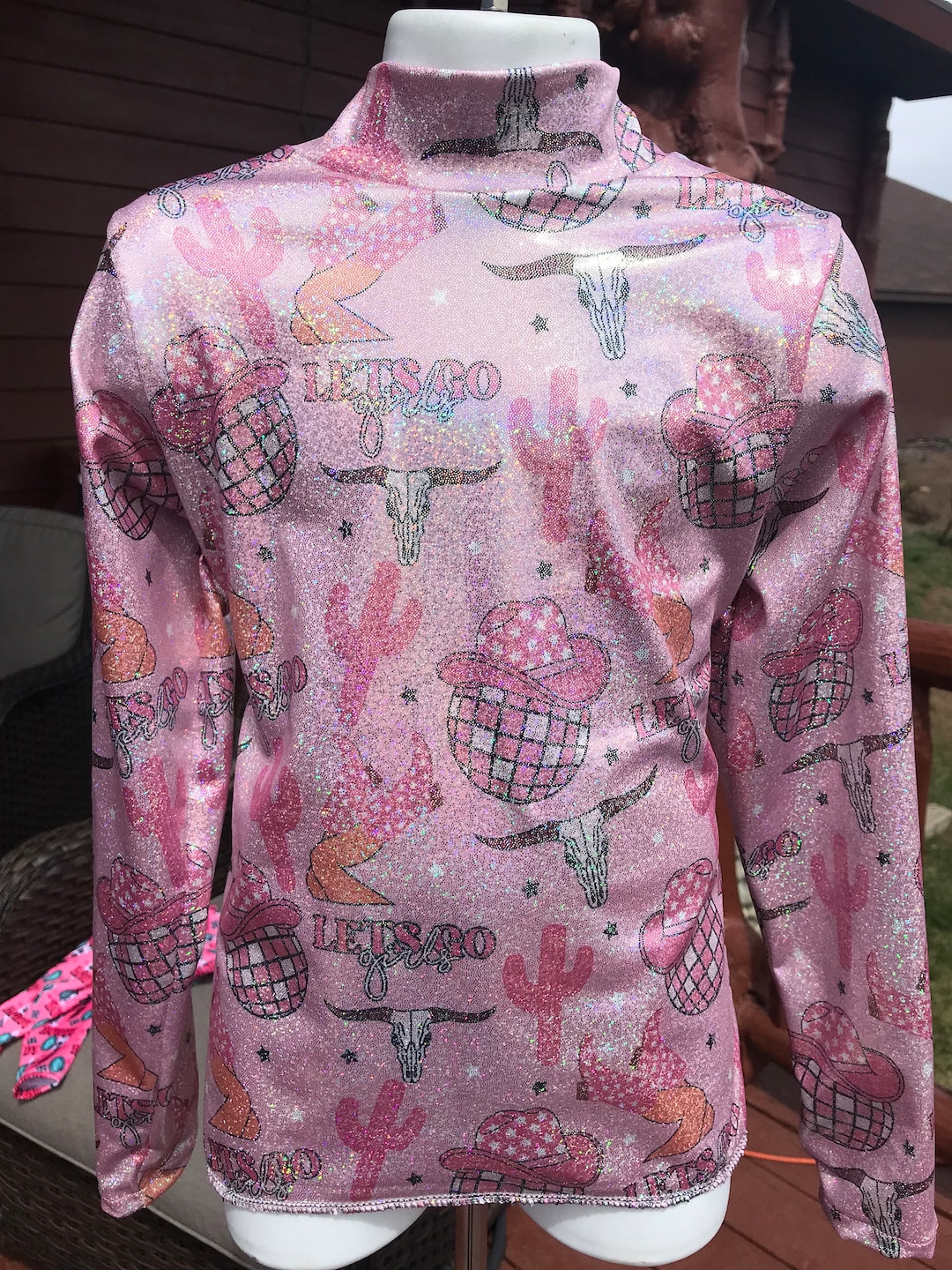 Western Show Shirt, Pleasure, Rodeo, Leadline, Pink Slinky, Girls--xs S ...