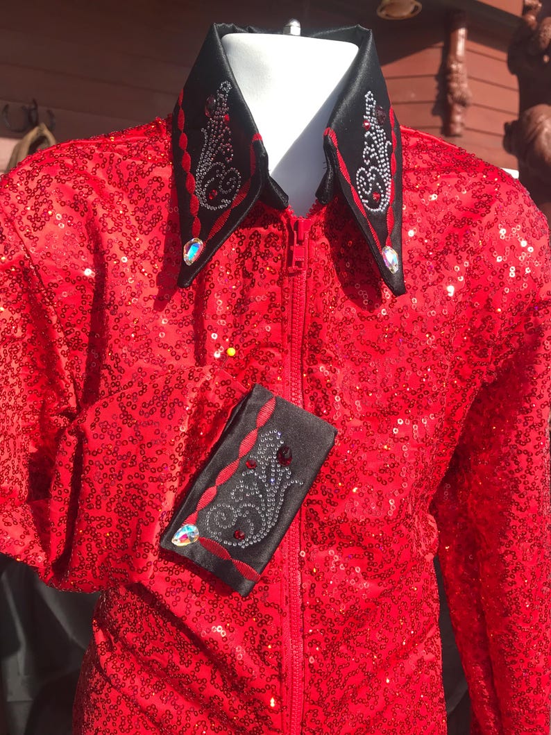 Girls Western Shirt, Pleasure, Horsemanship, Leadline, Rodeo, RED ...