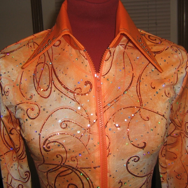 Orange Western Shirt - Etsy