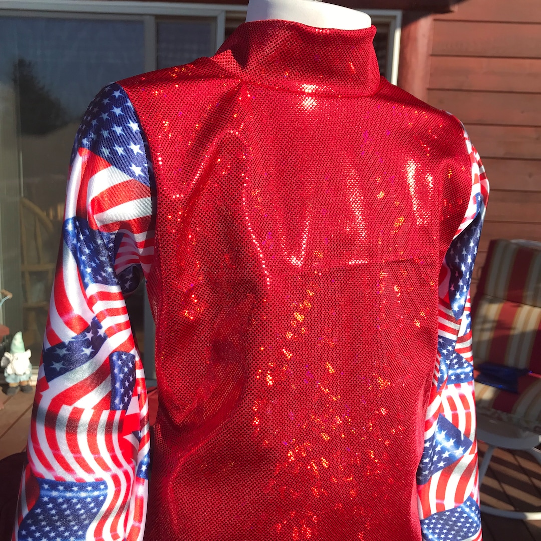 Girls, Red White Blue , Western Show Shirt, Pleasure, Leadline, Rodeo ...