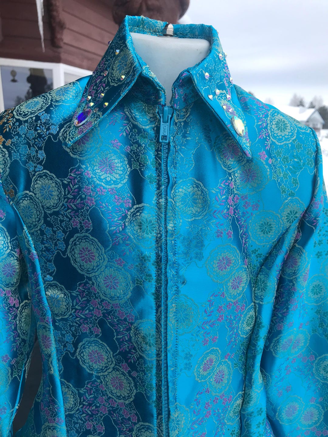 Girls Western Showmanship/halter Jacket , Turquoise L 12/14. New, USA ...