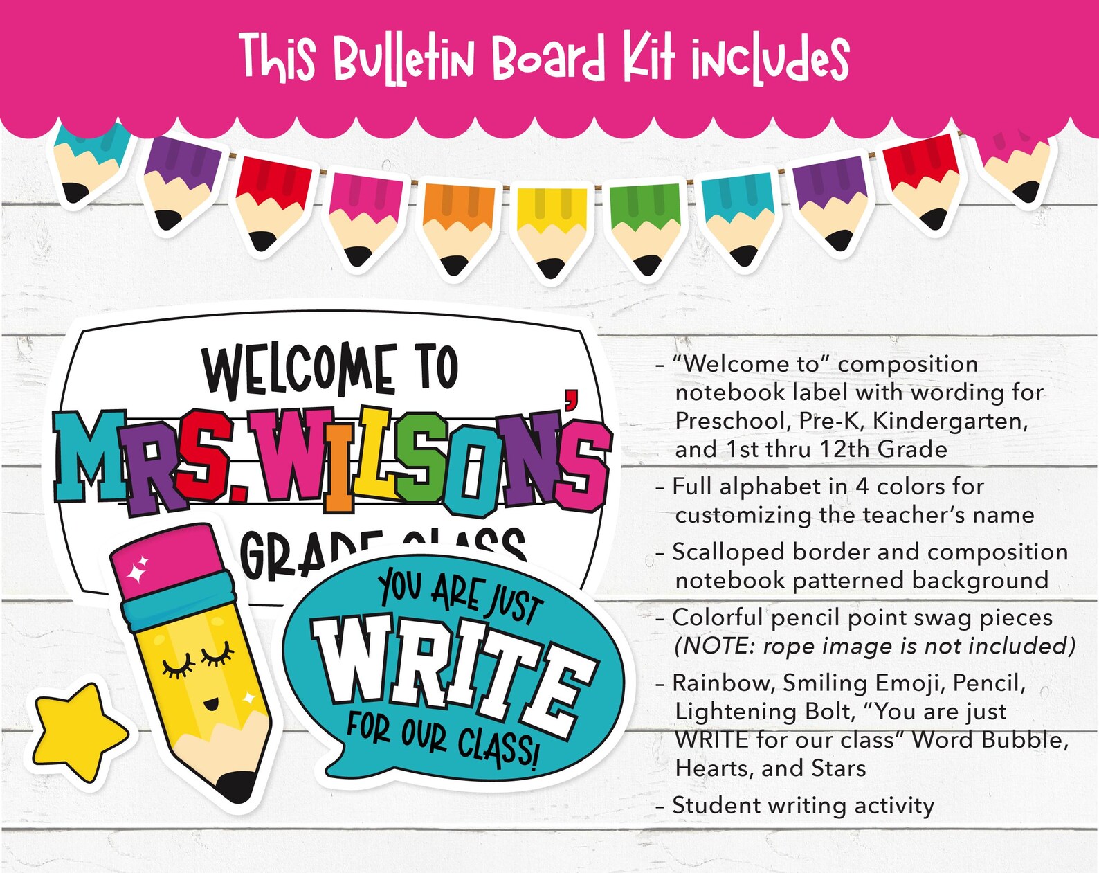 Back to School Bulletin Board Kit for Teachers Classroom Decor - Fall ...