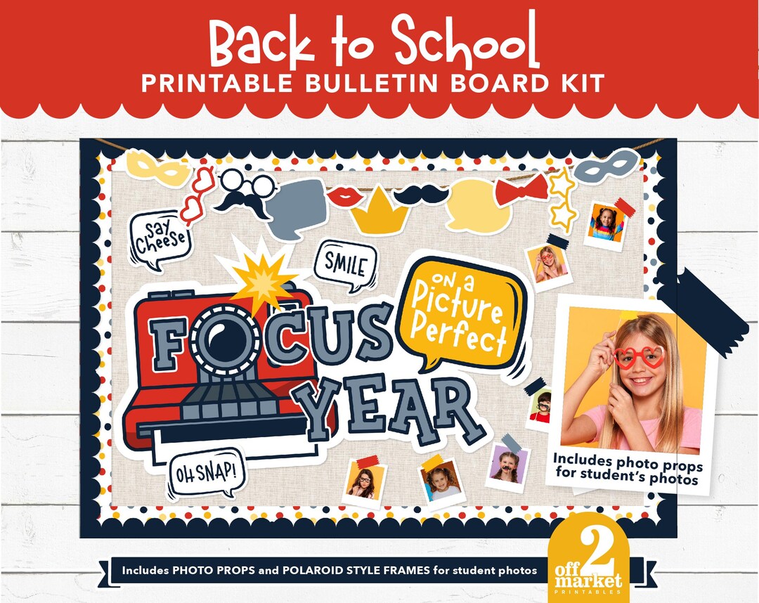 Back to School Bulletin Board Kit With Student Photos for Teachers ...