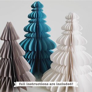 Honeycomb Paper Christmas Tree Printable Pattern | DIY Christmas ...
