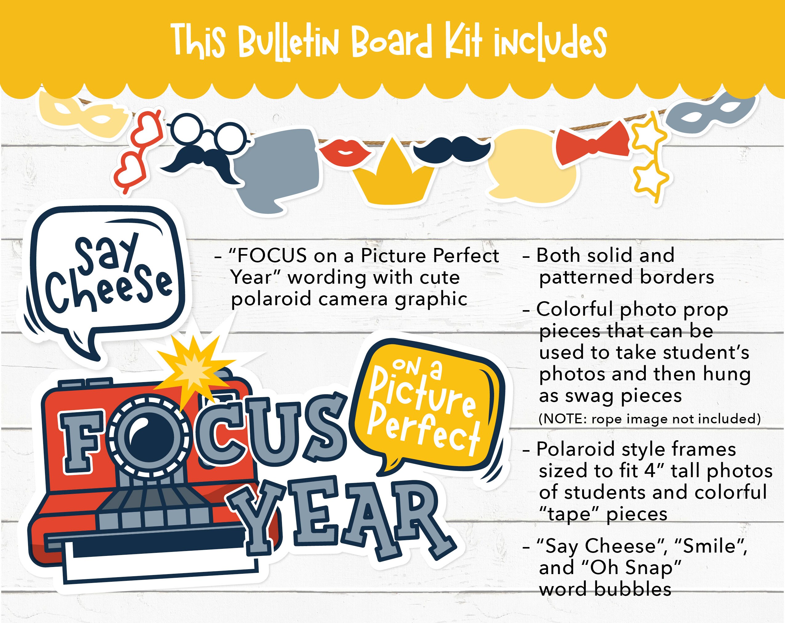 Back to School Bulletin Board Kit With Student Photos for Teachers ...