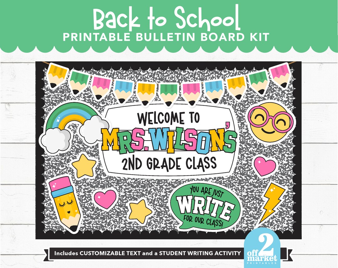 Back to School Bulletin Board Kit for Teachers Classroom Decor - Fall ...