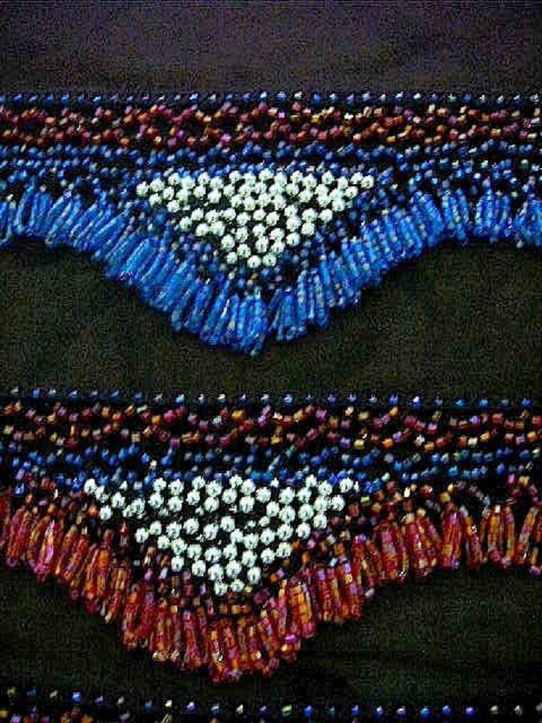 Bellydance, HIP SCARF, EGYPTIAN, Glass Beads, Tribal Dance, Black, Blue ...