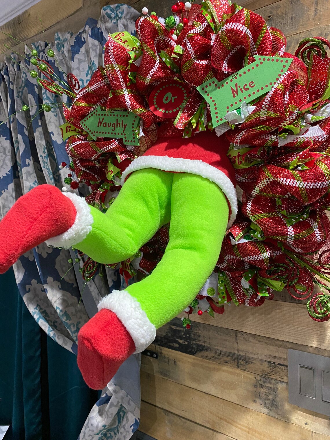 Elf Butt/legs Grinch Butt/legs for Wreath or Christmas Tree - Etsy