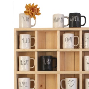 New Pine Oversize Coffee Mugs Storage Cubby - 28 Custom Sizes Fits ...
