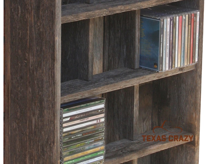 Rotating Vintage Napa Valley Wood CD Holder for 200 Cds Tall Large CD ...