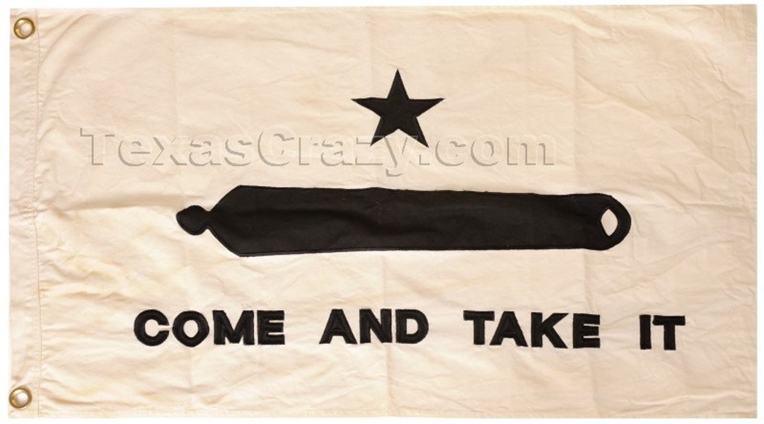Tea Stained Flag (antiqued) 3 X 5 Foot Gonzales Texas Battle - Etsy