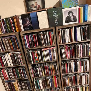 Music CD Storage Holder Cubby Shelves Fit Cds - Reclaimed Wood Decor ...