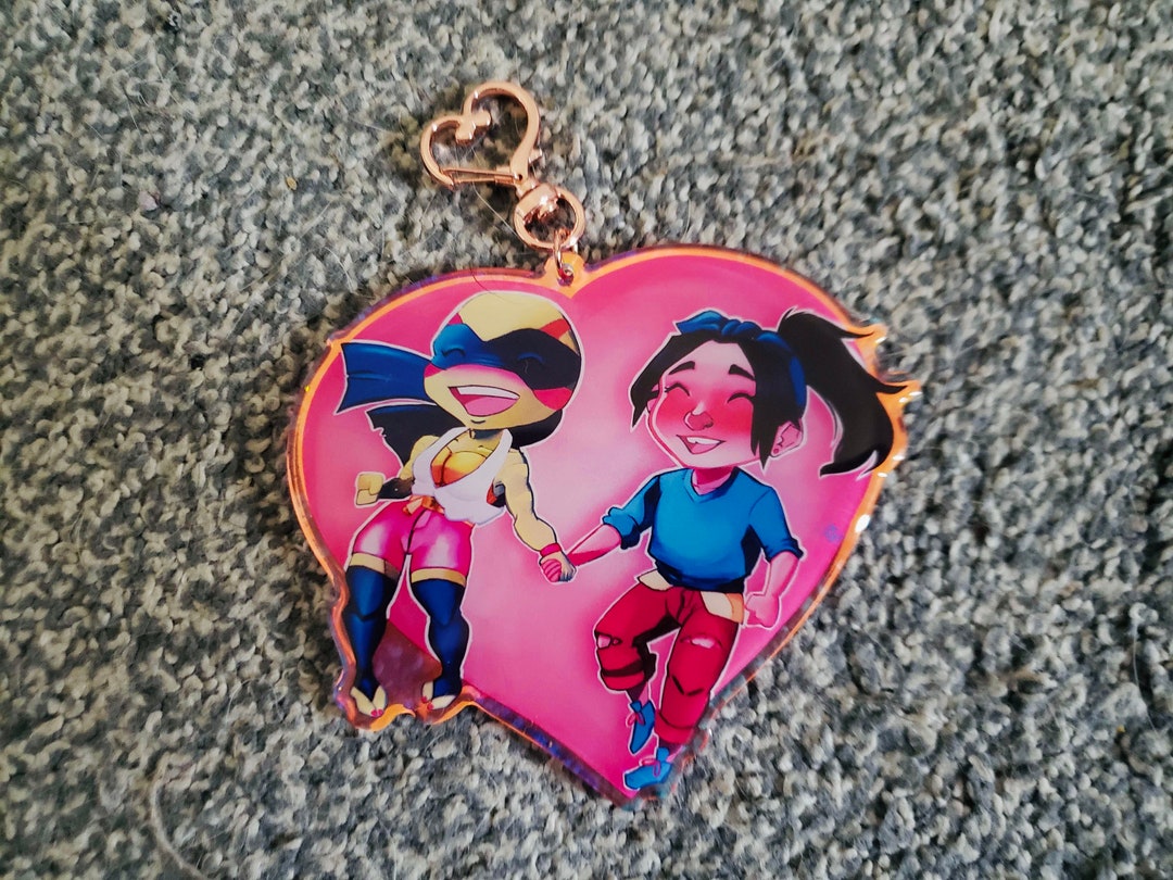 ROTTMNT Leo and Casey Holding Hands Keychains - Etsy