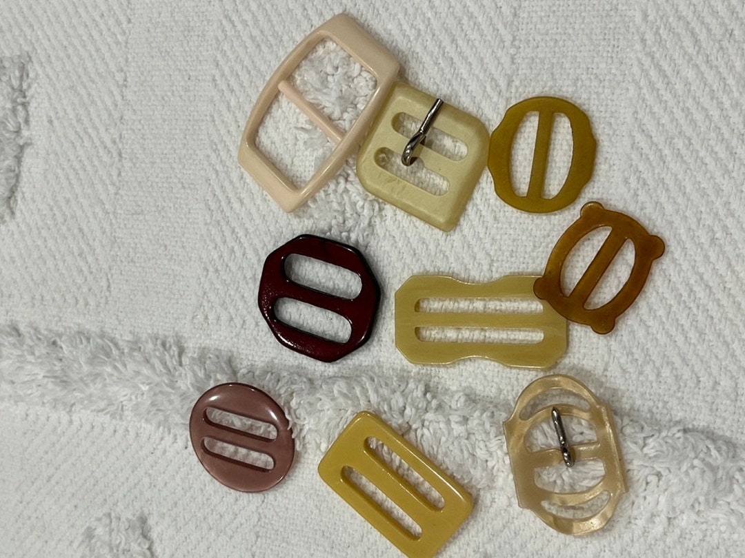 Vintage Retro 1970's 1980's Buckles, Autumn Colours, Antique White ...