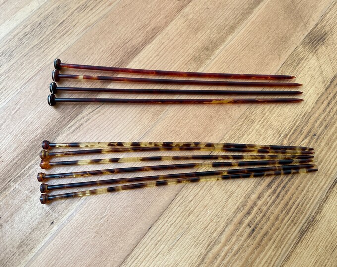 Vintage, Faux Tortoise Shell Knitting Needles, Australian Needing ...