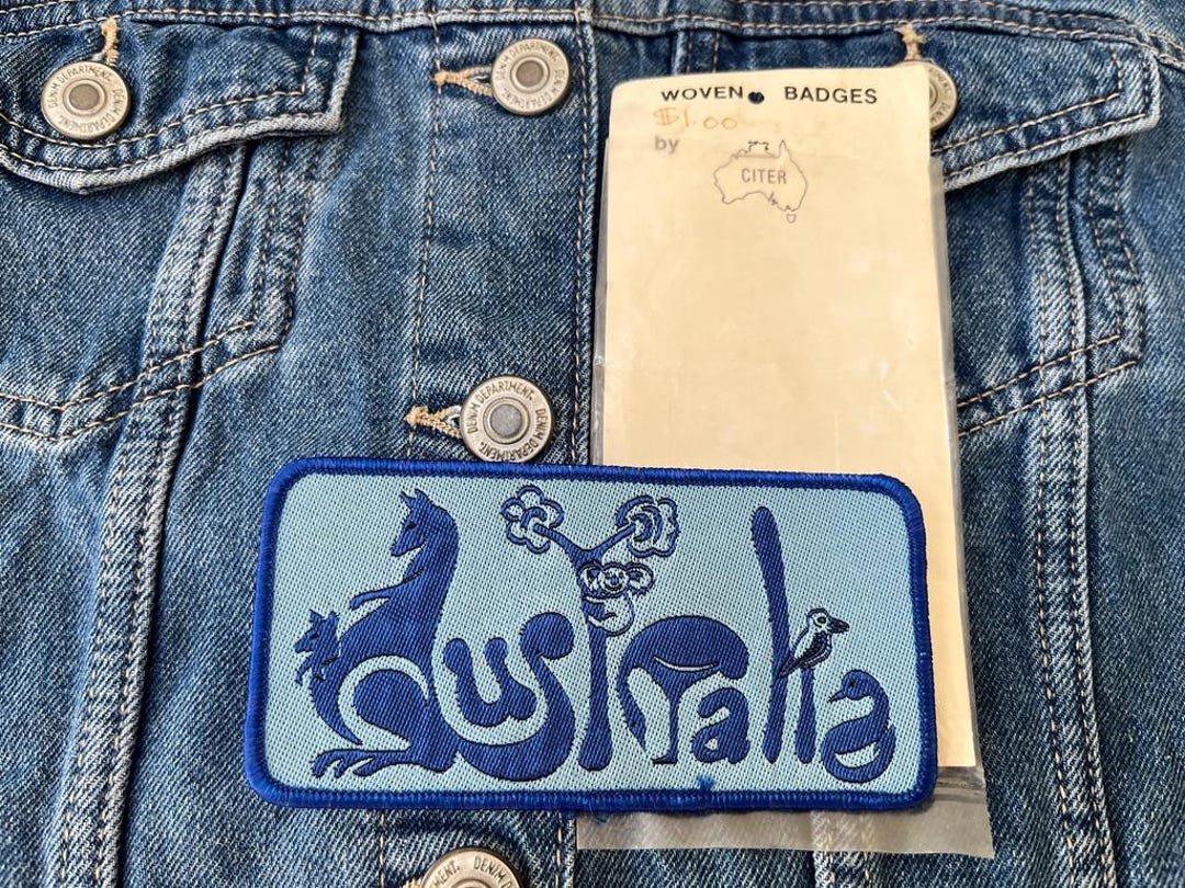 Vintage Patches, Australian, Kangaroo, Koala, Emu, Bird, Australia Spelt Out in Native Animals ...